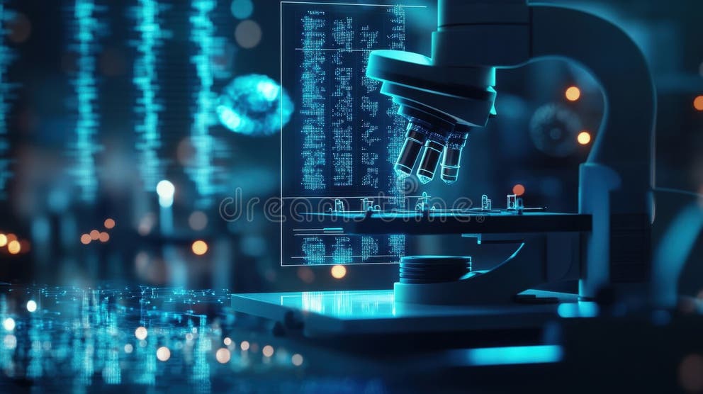 Advanced Scientific Research with Digital Microscopy Stock Image ...