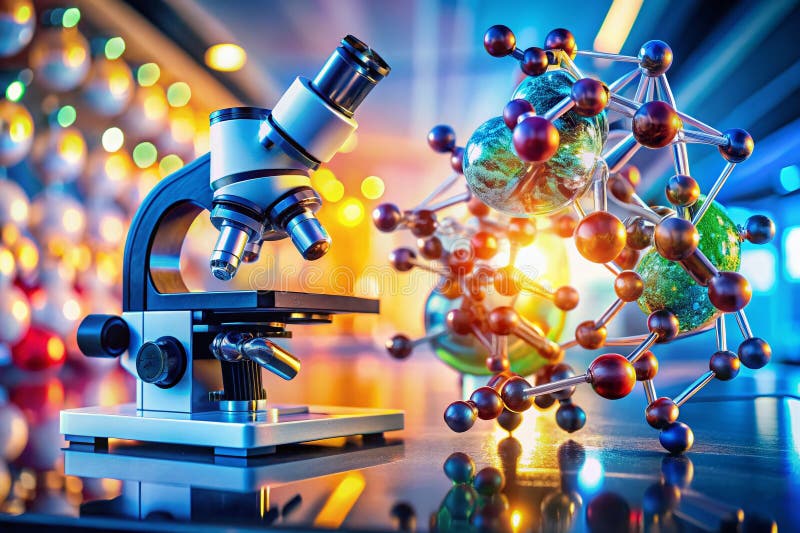 Advanced Scientific Research a Double Exposure of Molecular Model and ...