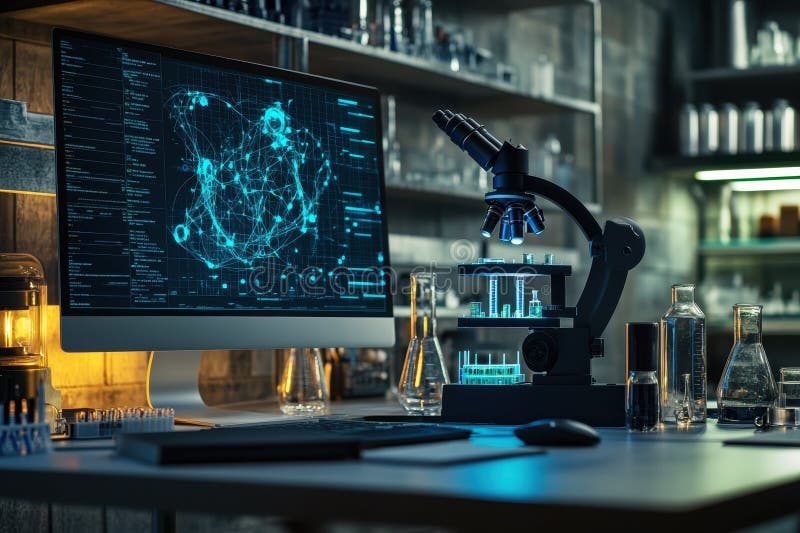 Advanced Scientific Research in a Laboratory with Modern Equipment and ...