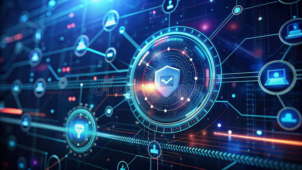 Advanced Secure Network Interface Visualizing Futuristic Data ...