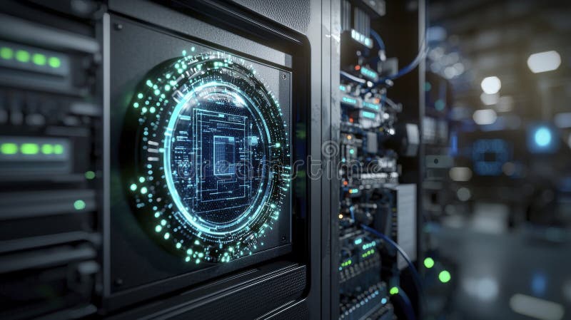 Advanced Security System Guarding Holographic Technology High-tech ...