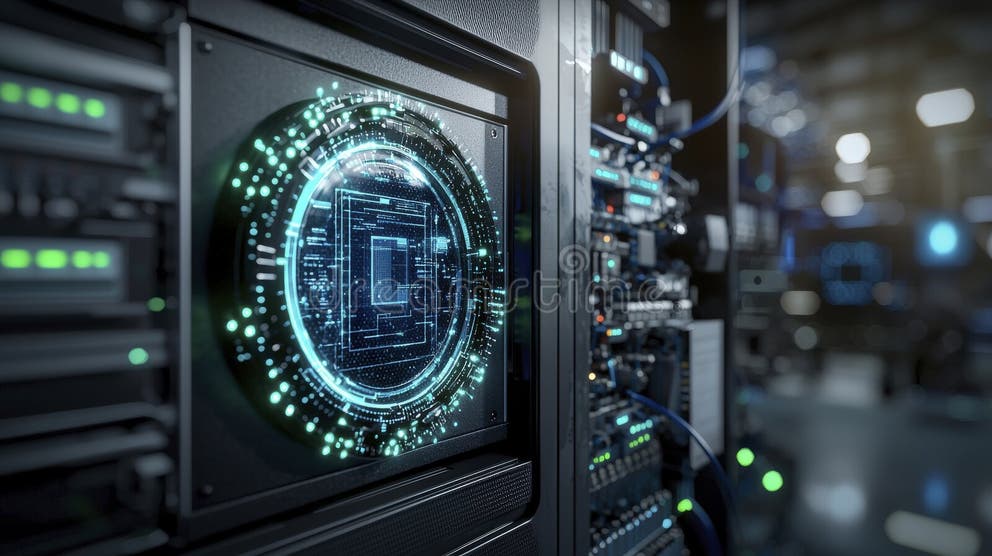 Advanced Security System Guarding Holographic Technology High-tech ...