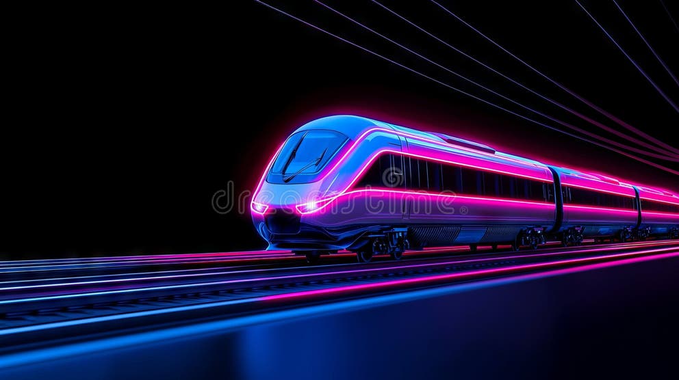 Advanced Self-driving Hyperloop Rapid Transit System. Stock ...