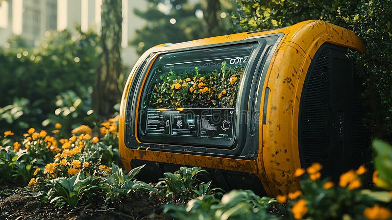 Advanced Self Sorting Compost Bin with Eco Friendly Design and Flowers ...