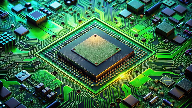 Advanced Semiconductor Technology a Detailed Aerial View of a Green ...