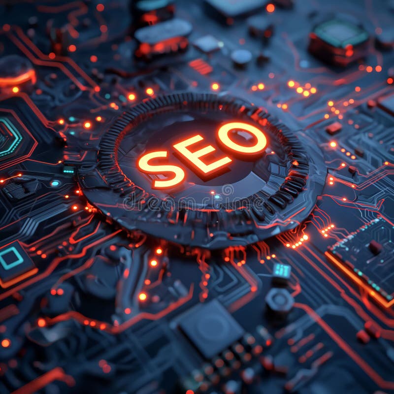 Advanced SEO Interface Technology Stock Illustration - Illustration of ...