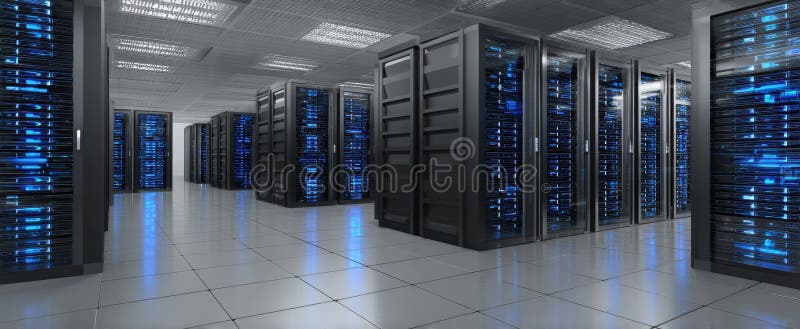 The Advanced Server Room Showcasing Modern Data Center Technology and ...