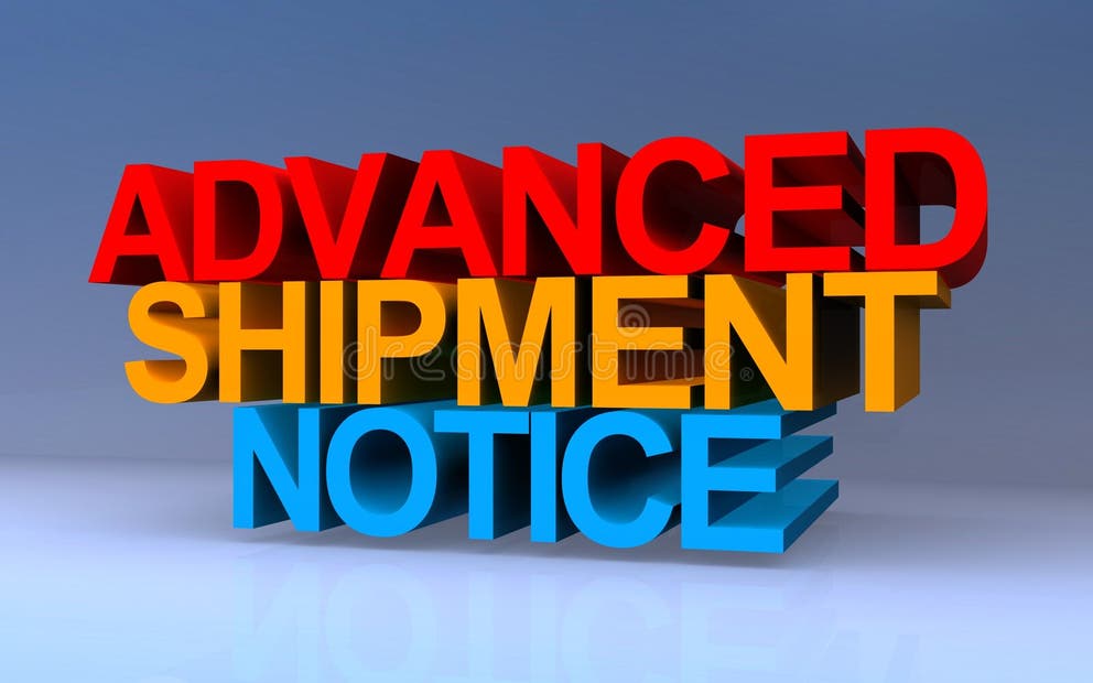 Advanced Shipment Notice on Blue Stock Photo - Image of integration ...