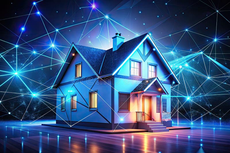 Advanced Smart Home Security System Futuristic Night Vision with ...