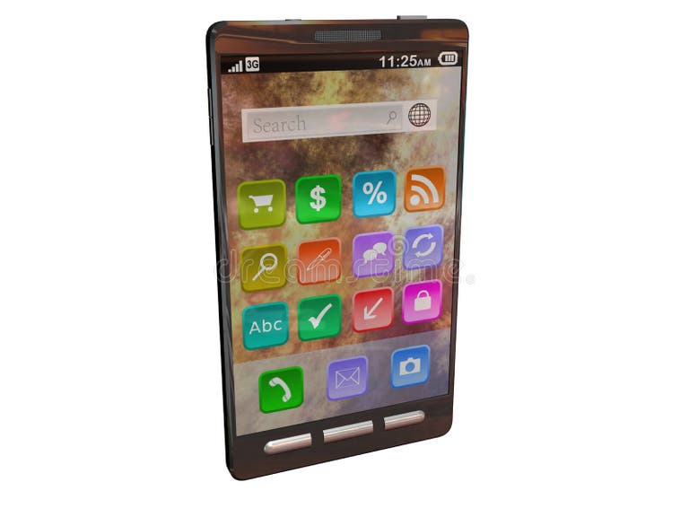 Advanced smartphone stock illustration. Illustration of cellular - 19008405