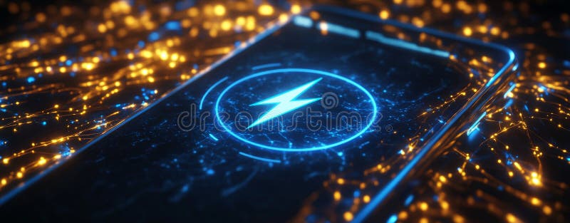 Advanced Smartphone with Glowing MagSafe Wireless Charging Animation ...