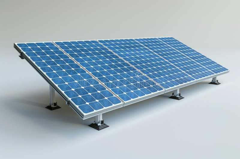 Advanced Solar Technology. Solar Panels on Light Background Stock Photo ...