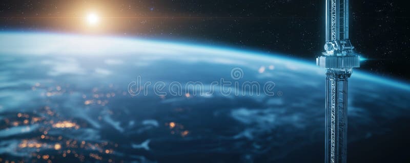 Advanced Space Elevator Transporting Goods from Earth To Orbit ...