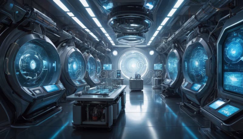 Advanced Space Lab Core stock image. Image of scientific - 314471635