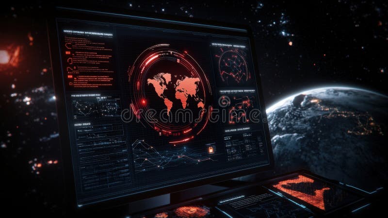 Advanced Space Mapping Interface Earth Orbit Digital Visualization ...