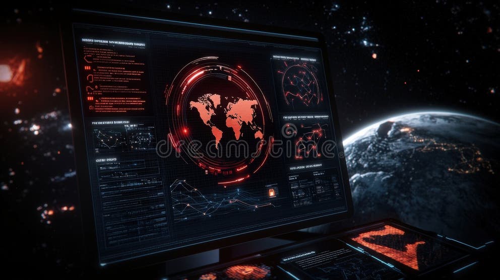 Advanced Space Mapping Interface Earth Orbit Digital Visualization ...