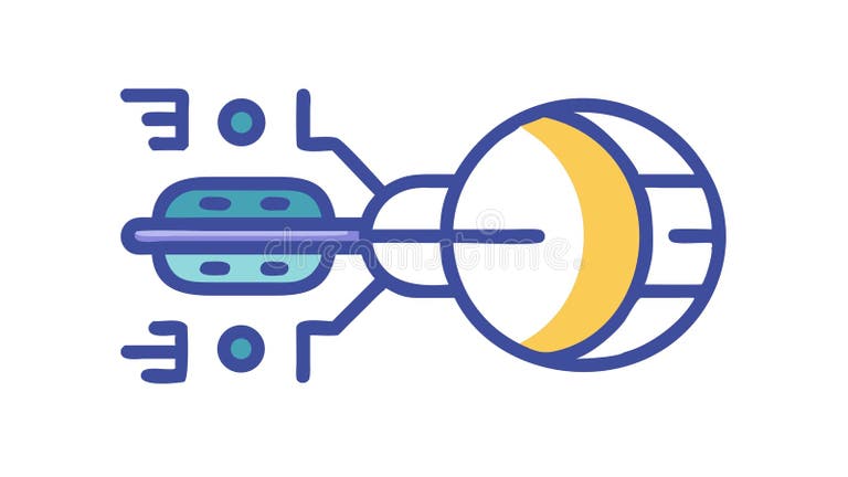 Advanced Space Probe Icon: Cosmic Exploration Device, Vector Design ...