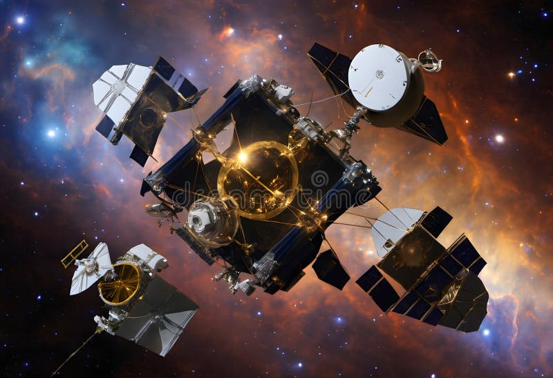 Advanced Space Probe in Nebula Stock Image - Image of celestial ...