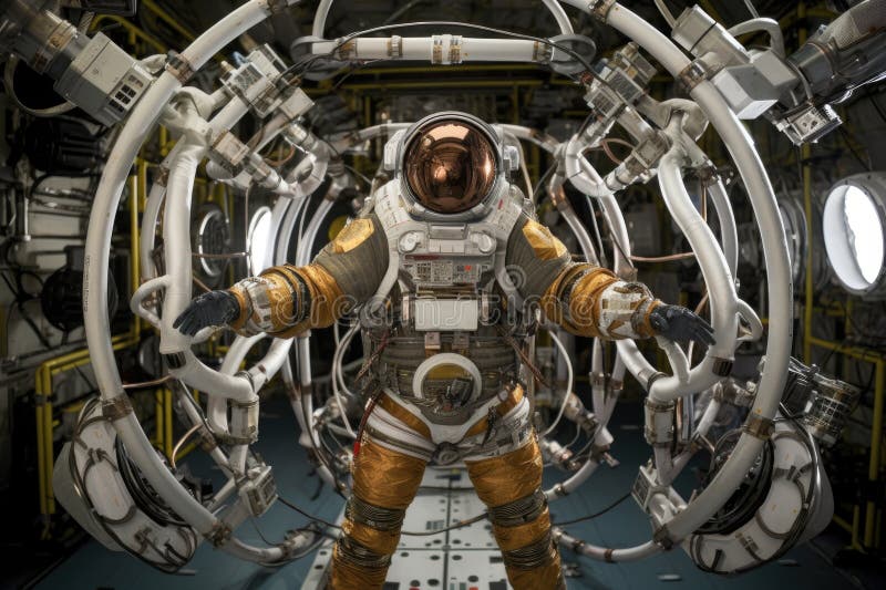 Advanced Space Suit with Integrated Robotic Arms Stock Illustration ...