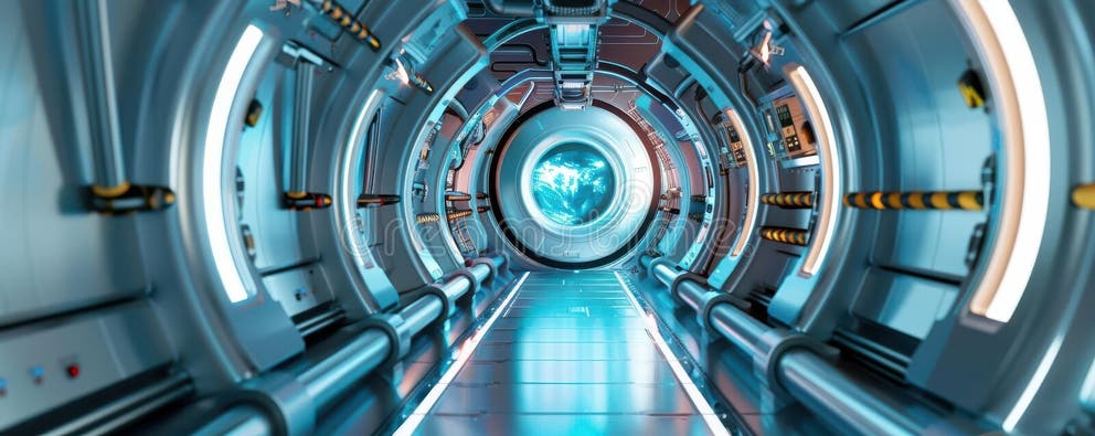 Advanced Space-themed Technology Tunnel Featuring Cutting-edge ...