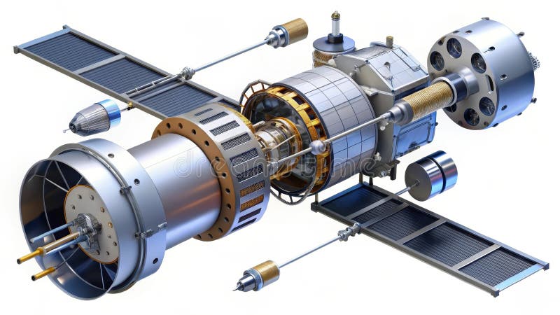 Advanced Spacecraft Engineering a Detailed View of a Futuristic ...