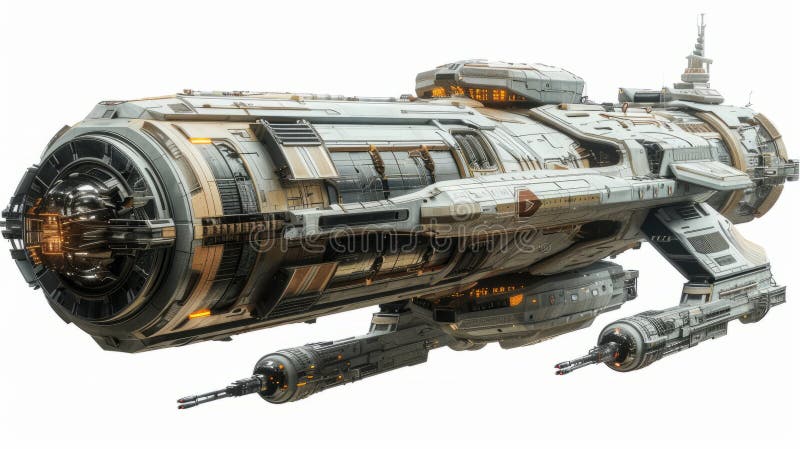 Futuristic Spacecraft Design with Intricate Details and Illumination in ...