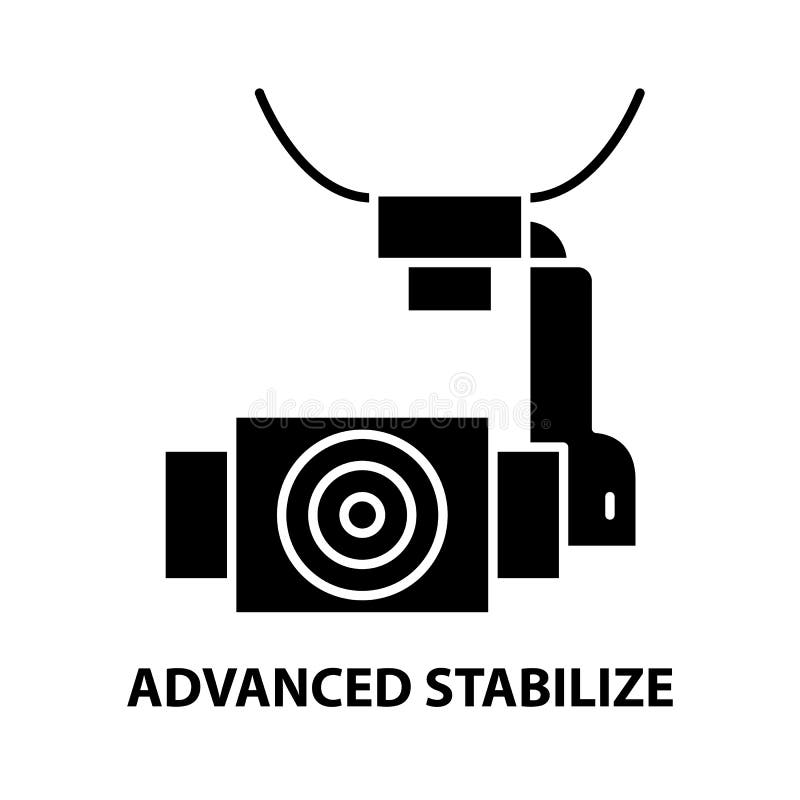 Advanced Stabilize Icon, Black Vector Sign with Editable Strokes ...