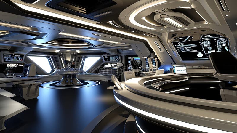 Advanced Starship Laboratory Stock Illustration - Illustration of train ...