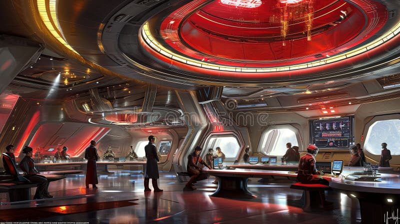 Advanced Starship Laboratory Stock Illustration - Illustration of rail ...