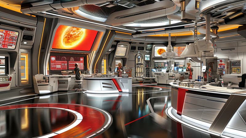 Advanced Starship Laboratory Stock Illustration - Illustration of ...