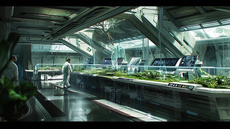 Advanced Starship Laboratory Stock Illustration - Illustration of ...