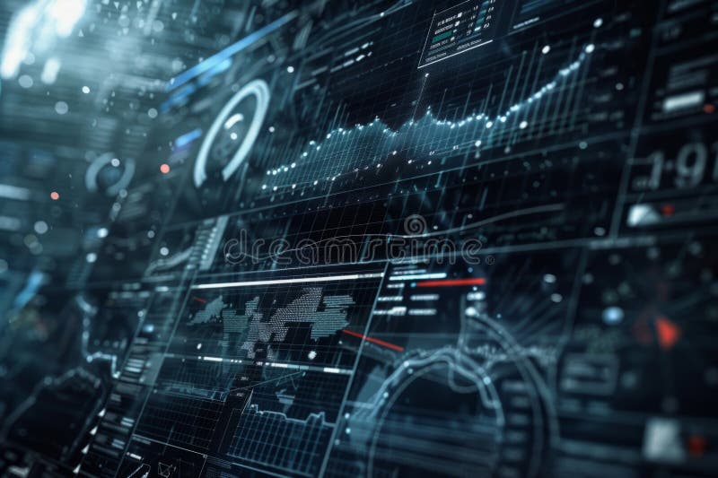 Advanced Statistical Data Analysis Displayed on High-tech Interface ...