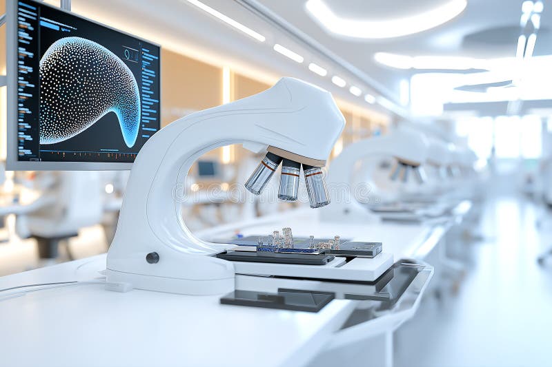 Advanced Sterile Lab with Futuristic Technology Generative AI Stock ...
