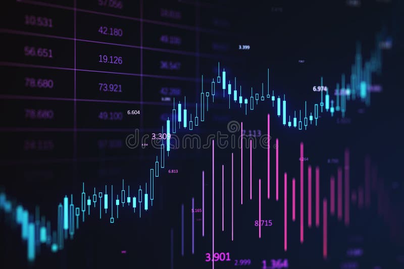 Advanced Stock Market Tracking with Digital Graphs. Stock Illustration ...