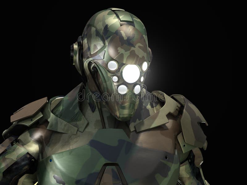 Advanced super soldier stock illustration. Illustration of camo - 34583530