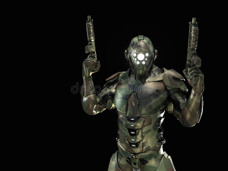 Advanced super soldier stock illustration. Illustration of fiction ...
