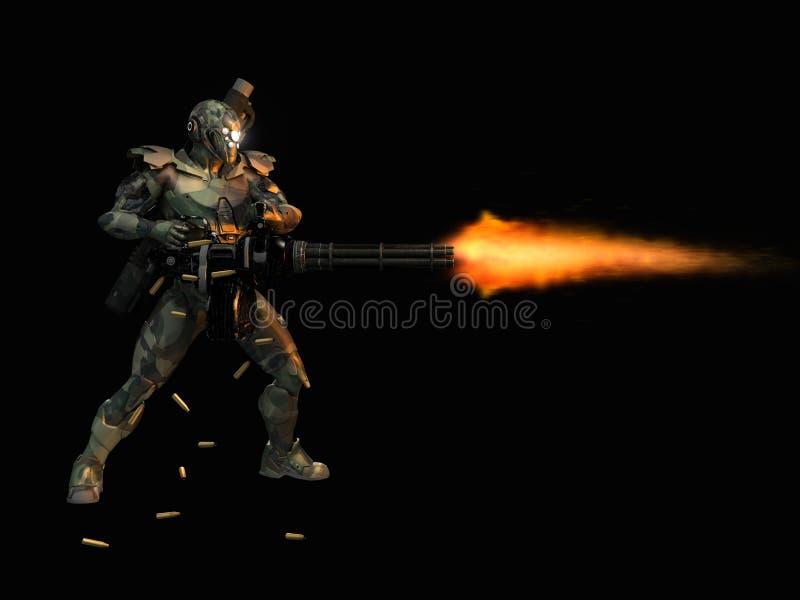 Advanced super soldier stock illustration. Illustration of science ...