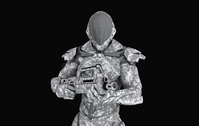 Advanced super soldier stock illustration. Illustration of advanced ...