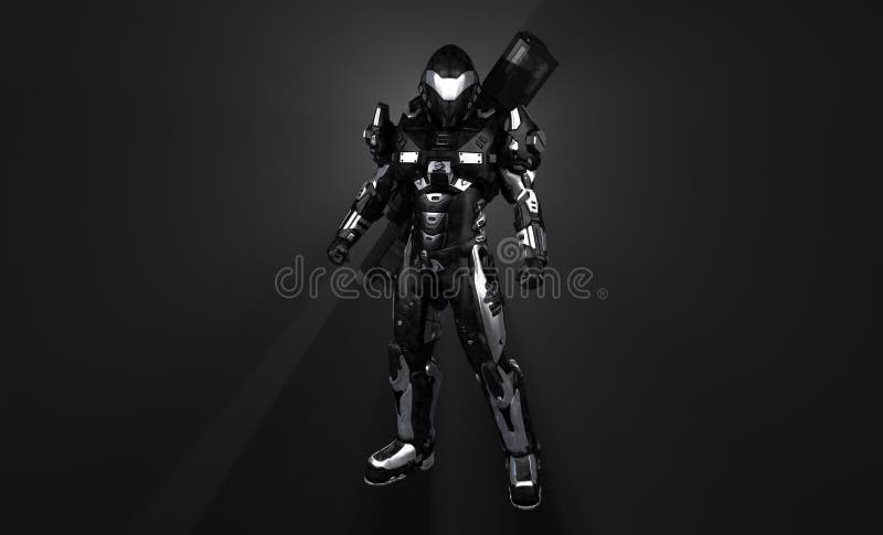 Advanced super soldier stock illustration. Illustration of advanced ...
