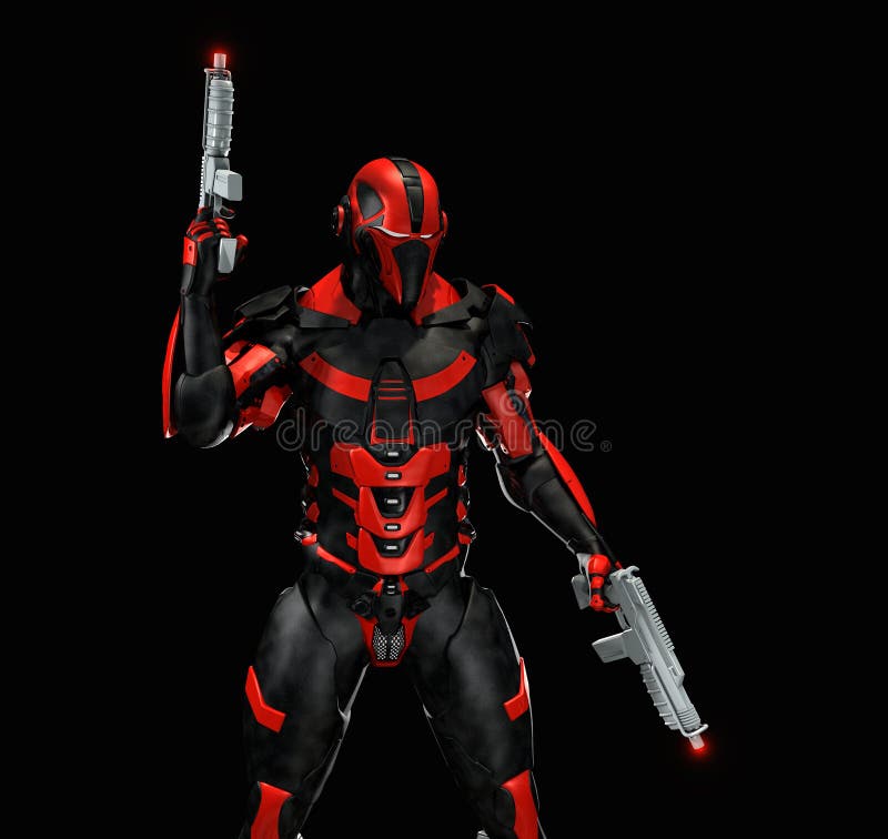 Advanced super soldier stock illustration. Illustration of futuristic ...