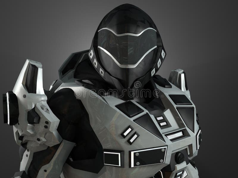 Advanced super soldier stock illustration. Illustration of warrior ...