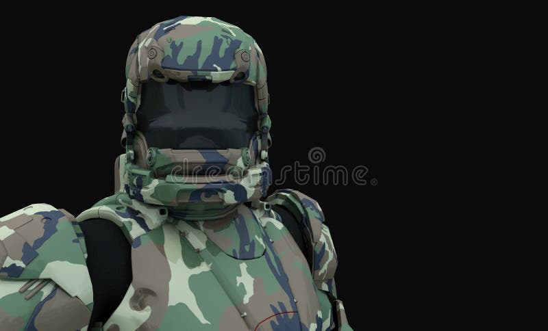 Advanced super soldier stock illustration. Illustration of warrior ...