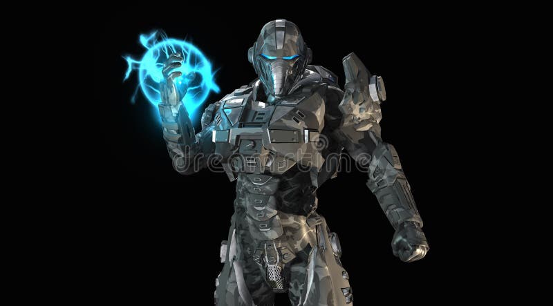 Advanced super soldier stock illustration. Illustration of warrior ...