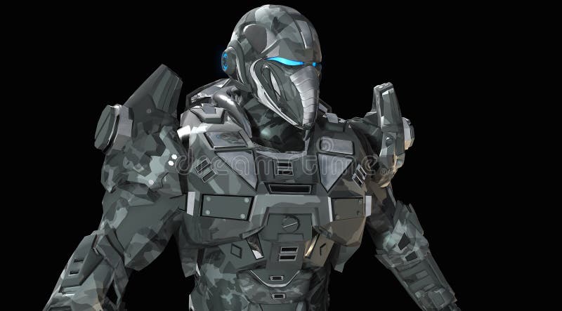 Advanced super soldier stock illustration. Illustration of tech - 61920835