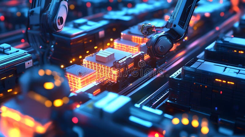 Future Consumer and Technology Concept: Advanced Supply Chain, Robotic ...