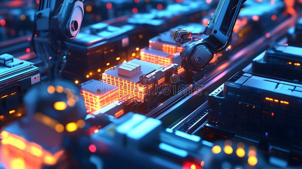 Future Consumer and Technology Concept: Advanced Supply Chain, Robotic ...