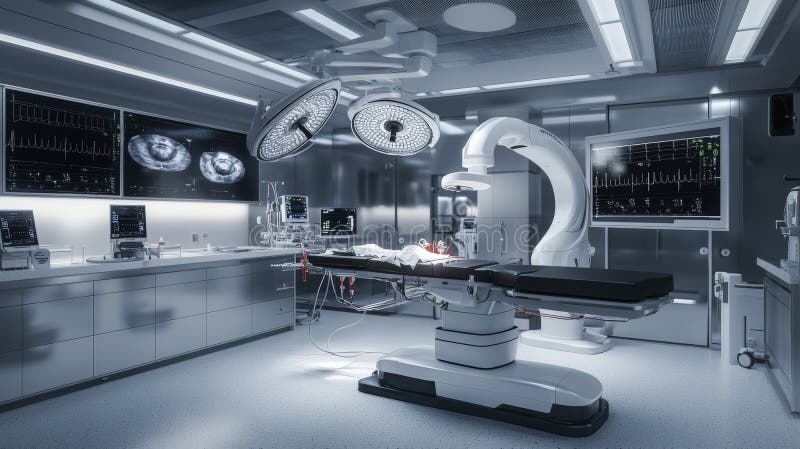Advanced Surgical Procedure in a High-tech Operating Room Medical ...