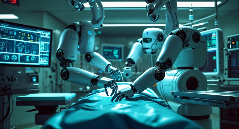 Robot Assisted Surgery Ai Healthcare Innovation Future of Medicine Surgical Robots System Stock ...
