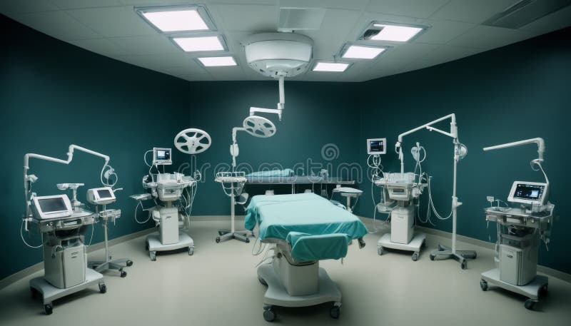 Advanced Surgical Room with High-tech Medical Equipment Stock Photo ...