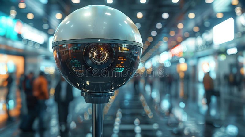 Advanced Surveillance Camera in a Busy Public Area - Generative Ai ...